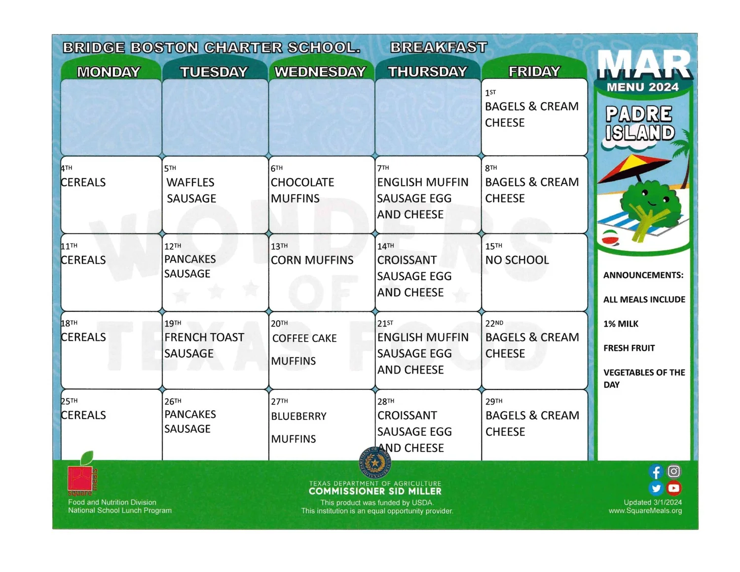 Menus — Bridge Boston Charter School