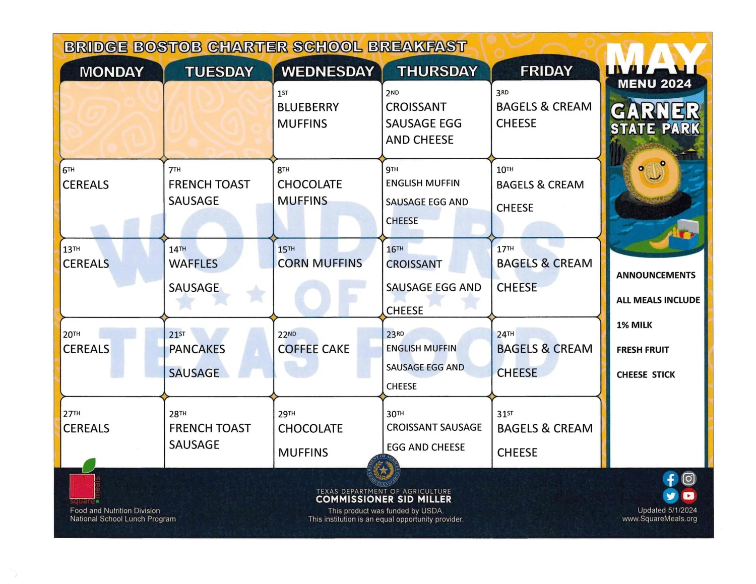 Menus — Bridge Boston Charter School