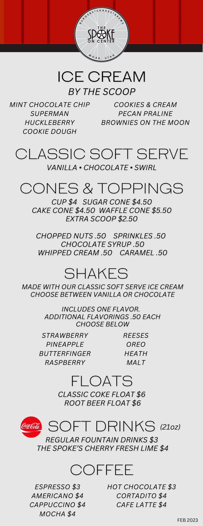 Ice Cream — The Spoke On Center