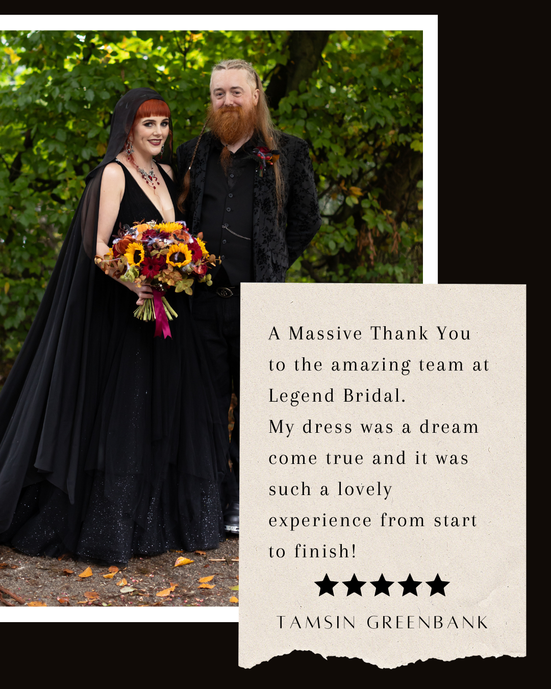 Black emo wedding dress | Beachweddingtips.com