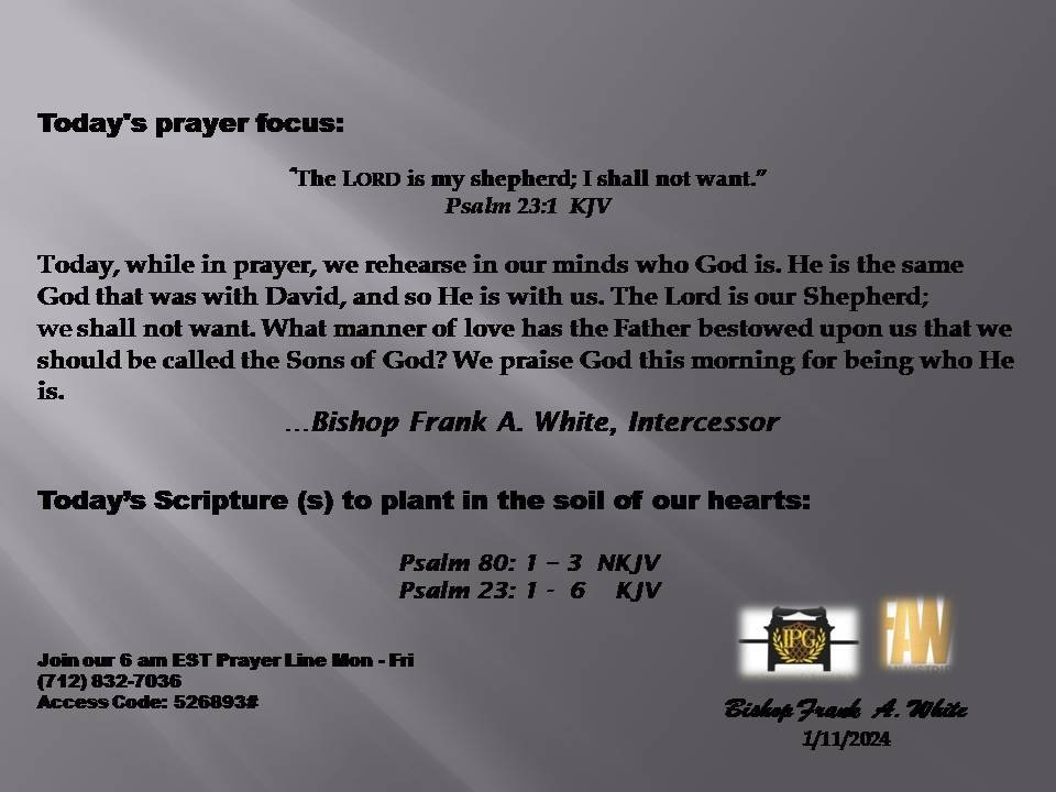 Daily Prayer Focus — FAW Ministries