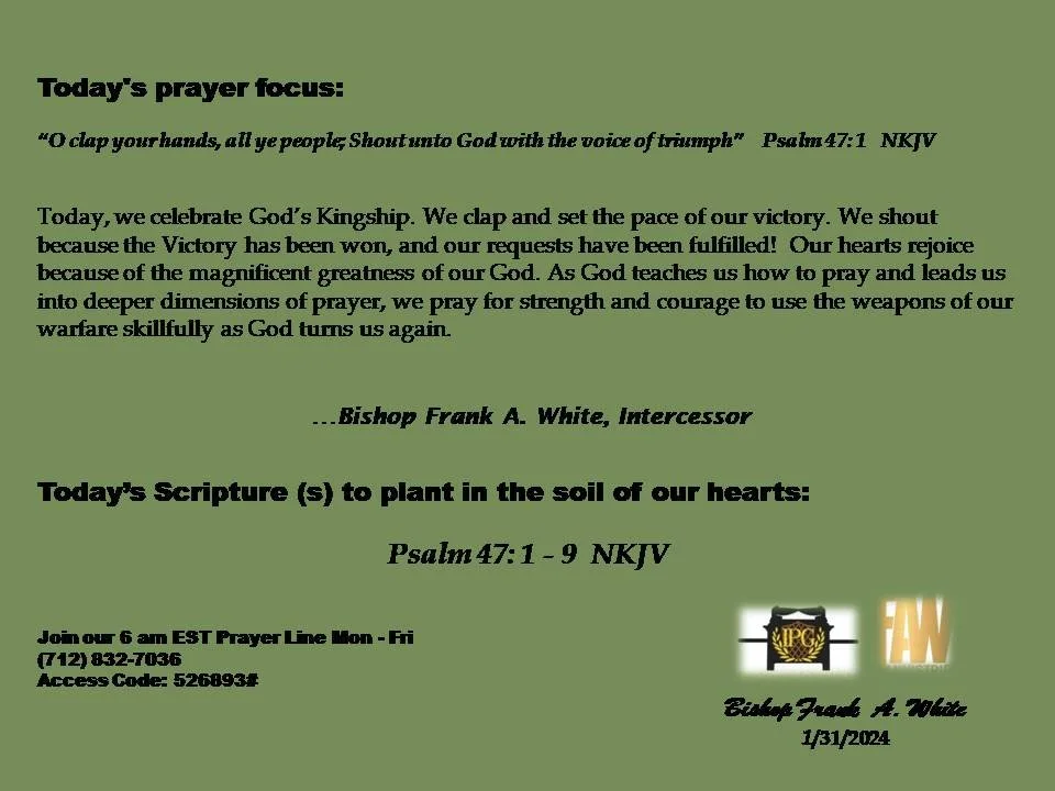 Daily Prayer Focus — FAW Ministries