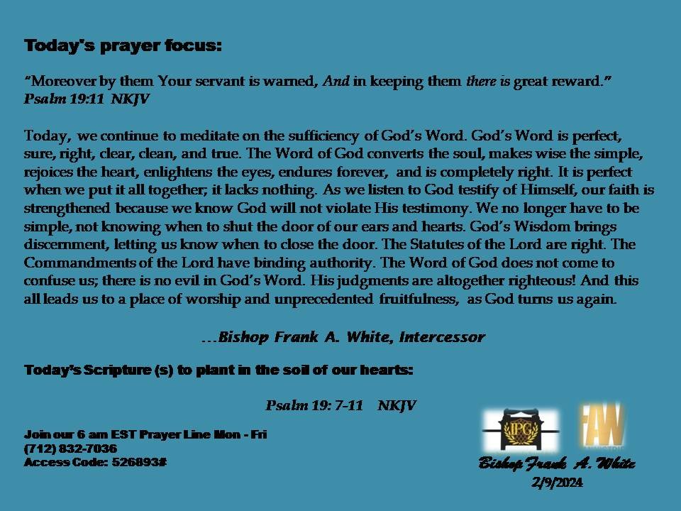 Daily Prayer Focus — FAW Ministries