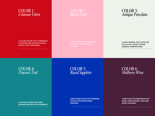 Color Palettes for Surface Pattern Designers