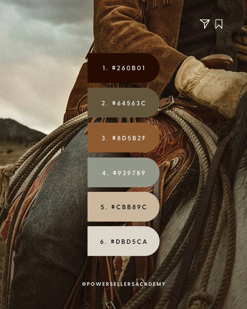 Surface Pattern Design | Earthy Neutral Western Cowboy Color Palette