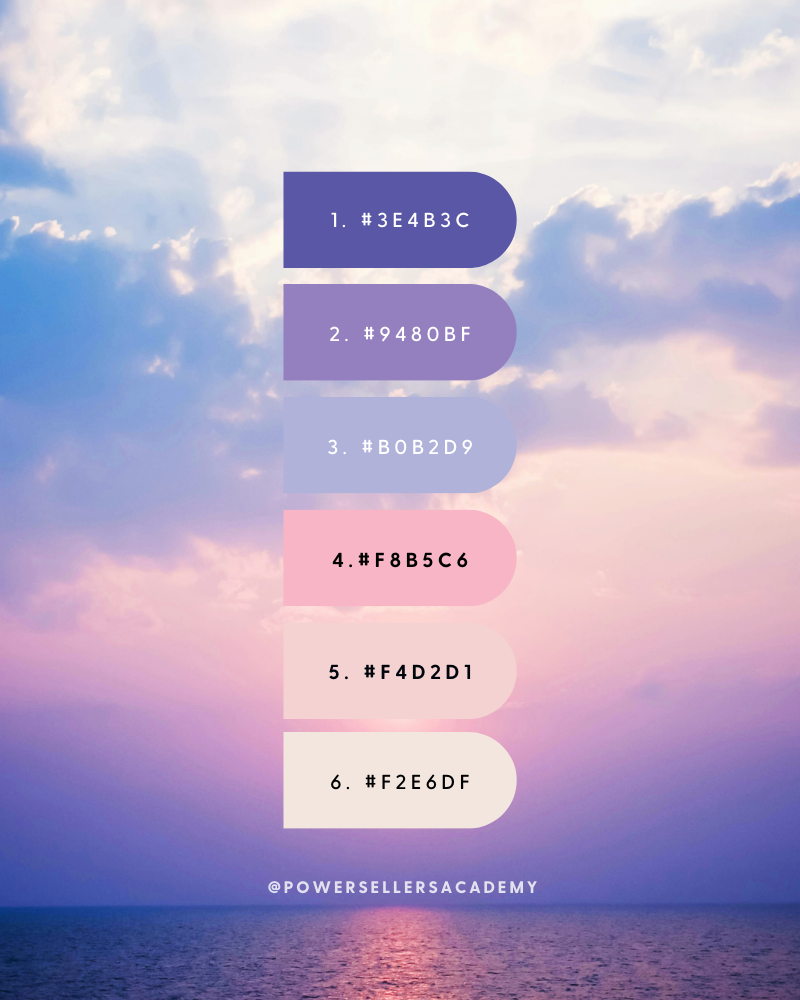 Surface Pattern Design | Pastel Sunset Color Palette