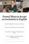 How to Decline an Invitation in English — ESL Teachers Studio by In ...