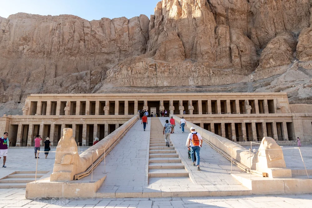 Deir el-Bahari; the stunning mortuary temple of the female pharaoh of ...