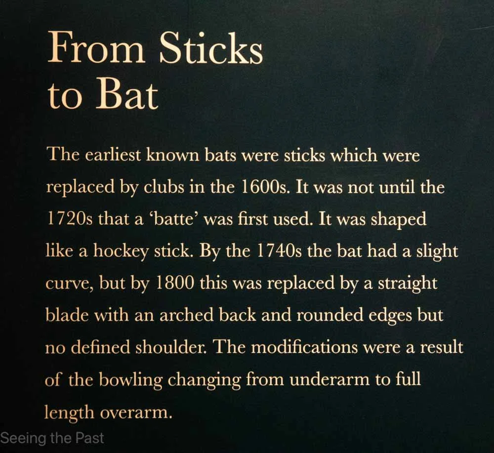 If you love cricket, you will love this place! — Seeing the past