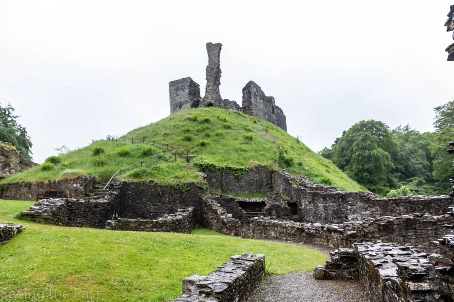 Okehampton Castle; a romantic medieval ruin set in the beautiful Devon ...