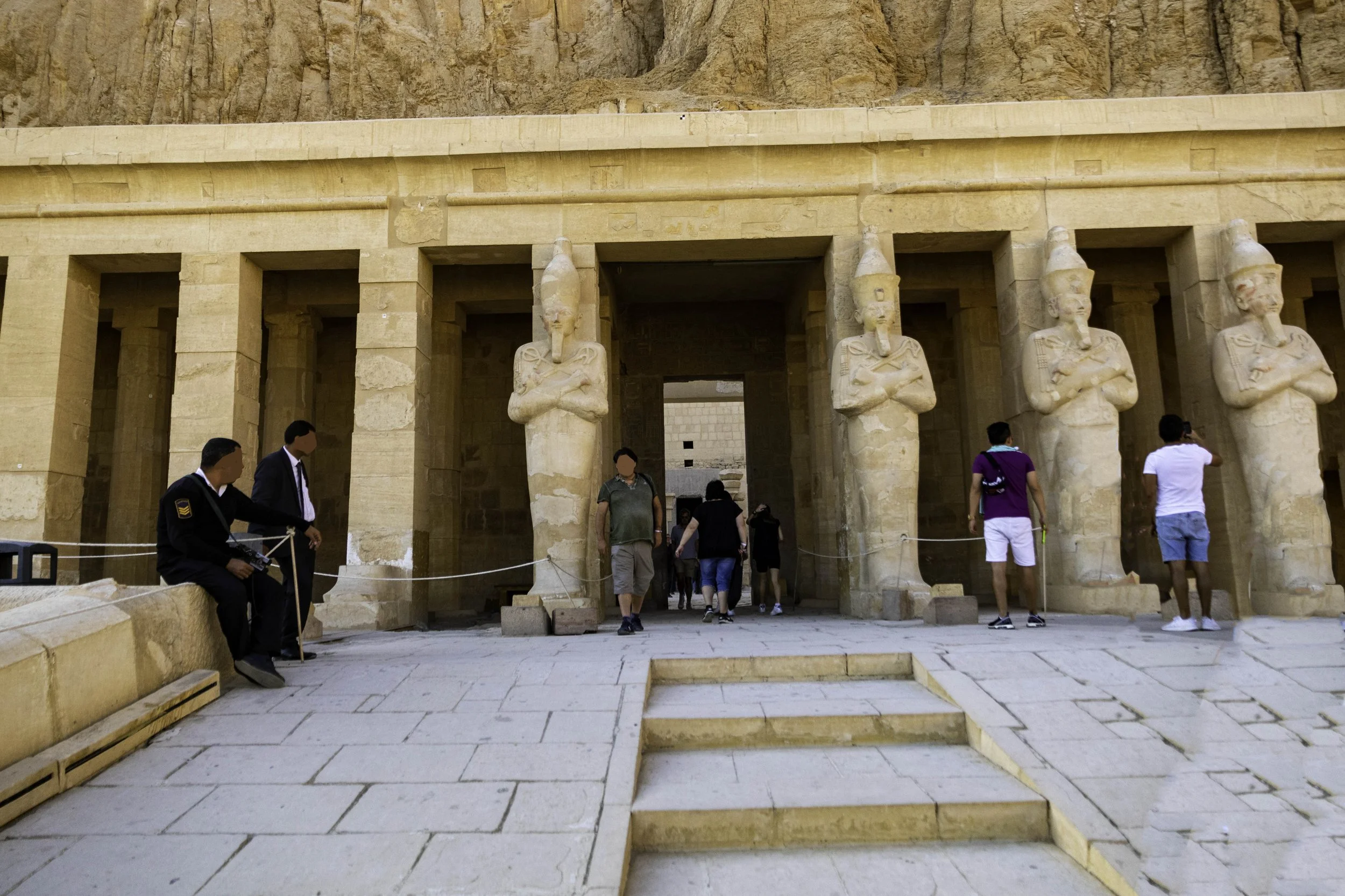 Deir el-Bahari; the stunning mortuary temple of the female pharaoh of Ancient Egypt, Hatshepsut ...