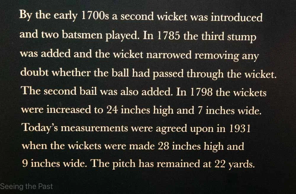 If you love cricket, you will love this place! — Seeing the past