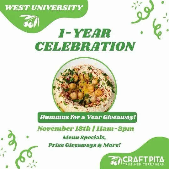 Craft Pita | Houston's True Mediterranean for Lunch or Dinner