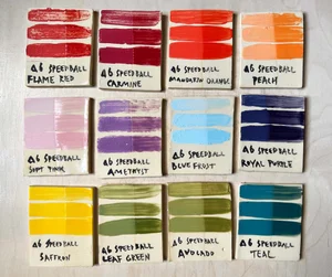 Speedball Underglaze Cone 6 Test Tiles — The Studio Manager