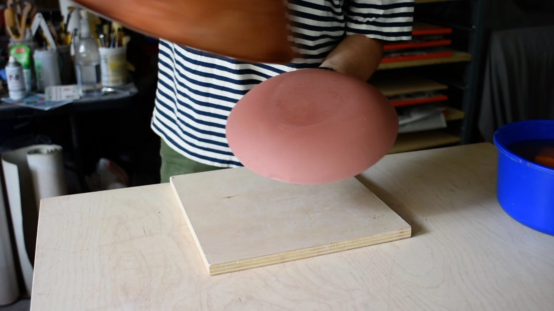 Press-molded Pasta Bowl from a Clay Slab — Pottery Tutorial — The ...