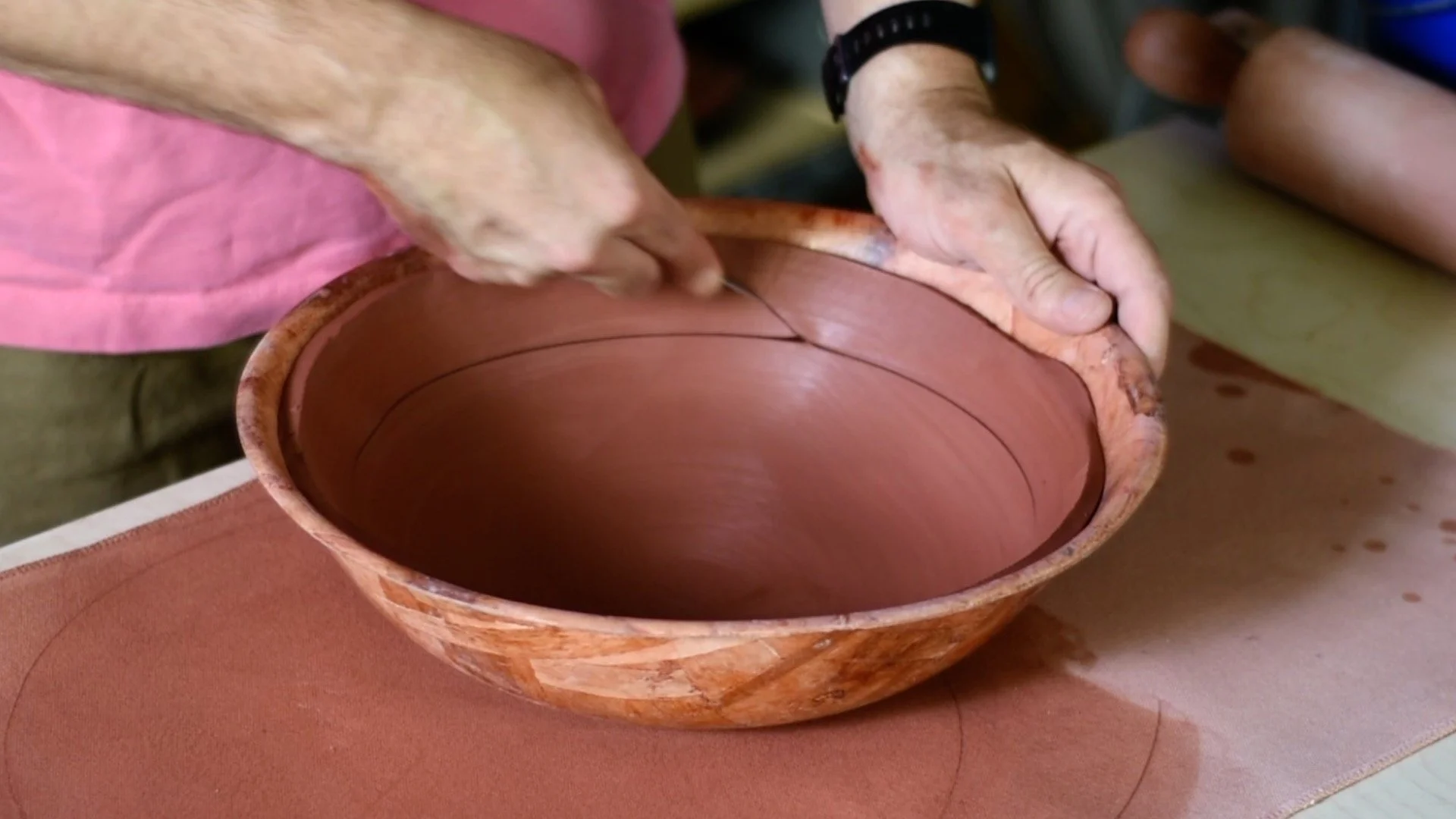 Press-molded Pasta Bowl from a Clay Slab — Pottery Tutorial — The ...