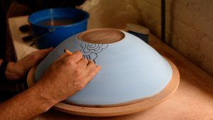 Sgraffito Decoration on a Large Bowl — pottery tutorial — The Studio ...