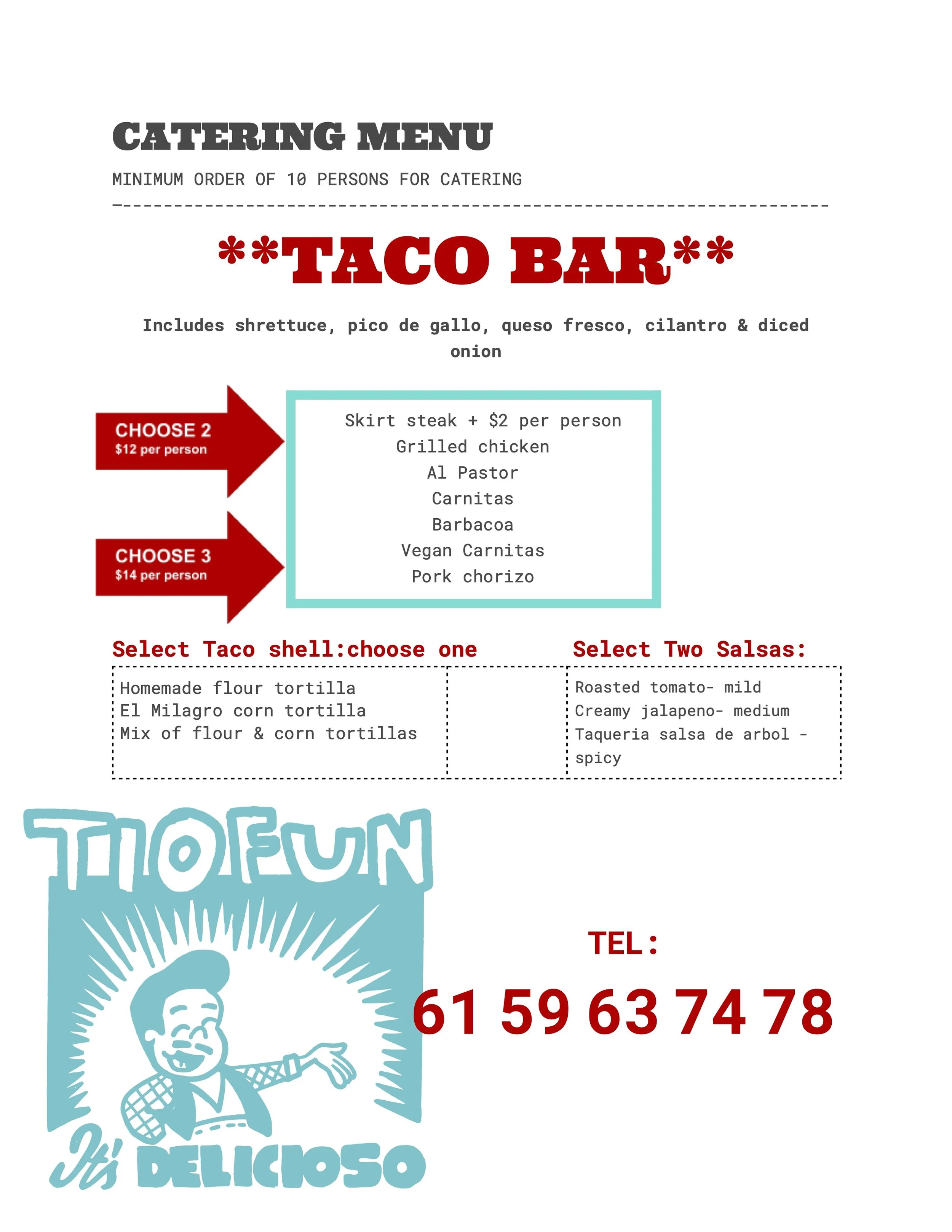 Catering Info — T Í O F U N