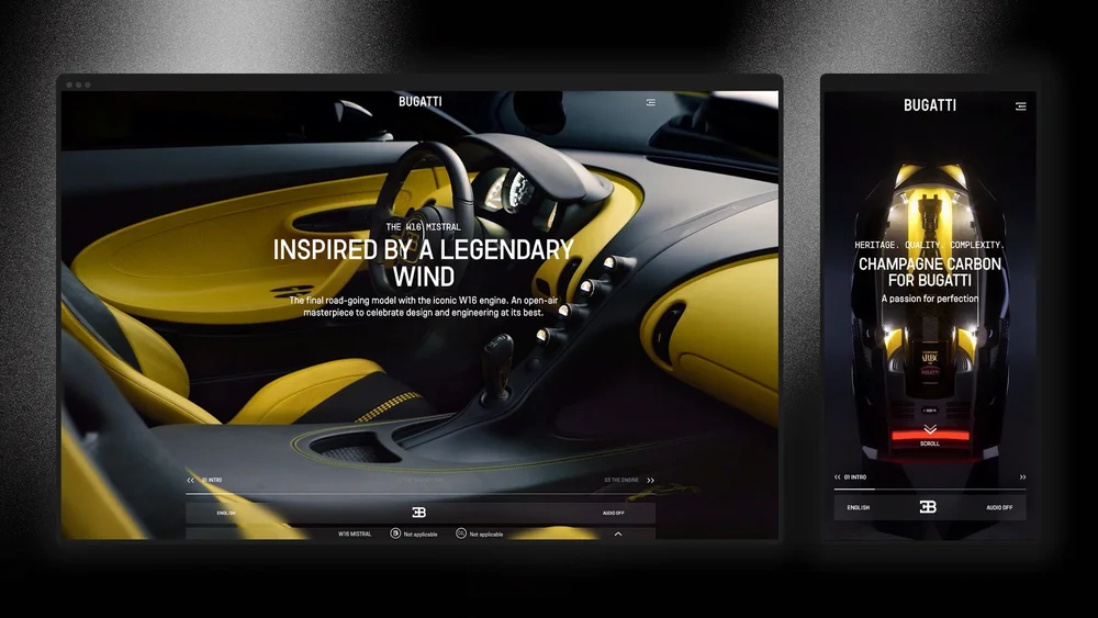 Bugatti Website Makeover — Shivani Shah