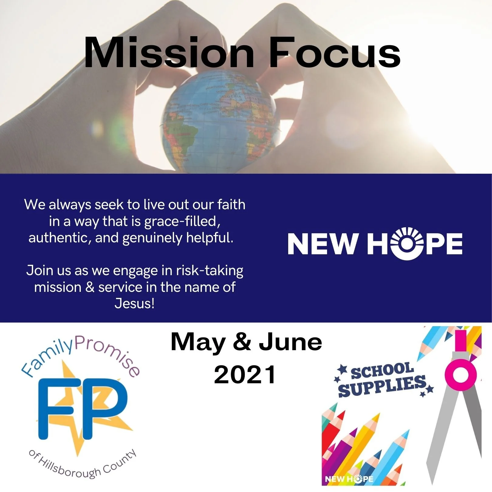 Monthly Mission Focus for May and June 2021 — New Hope Church