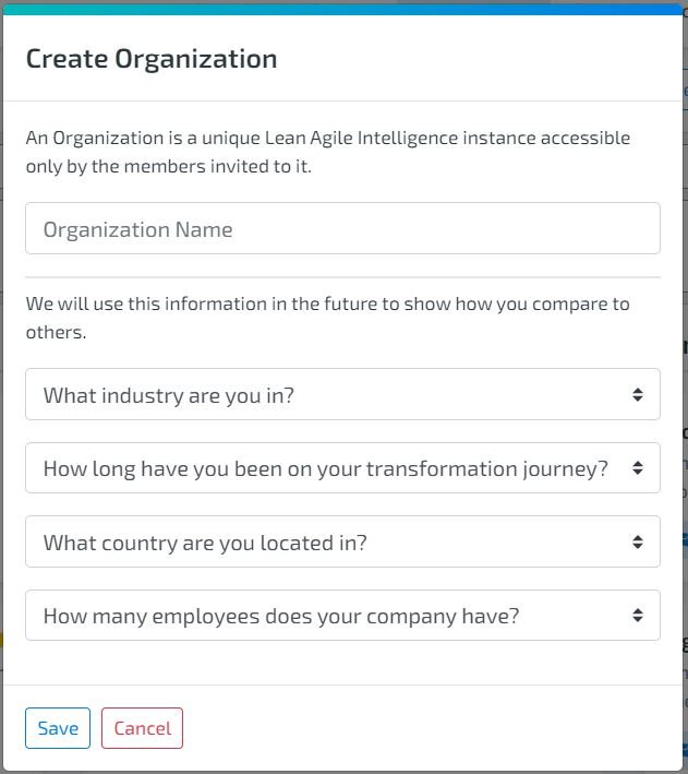 Quick Start: Organization Setup - Lean Agile Intelligence