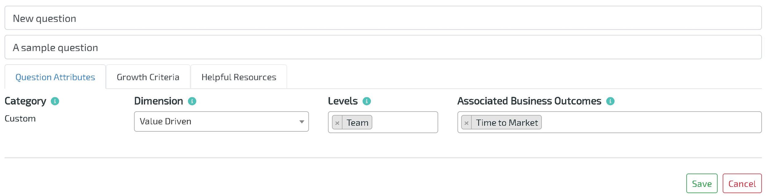 Customizing Assessment Templates — Lean Agile Intelligence