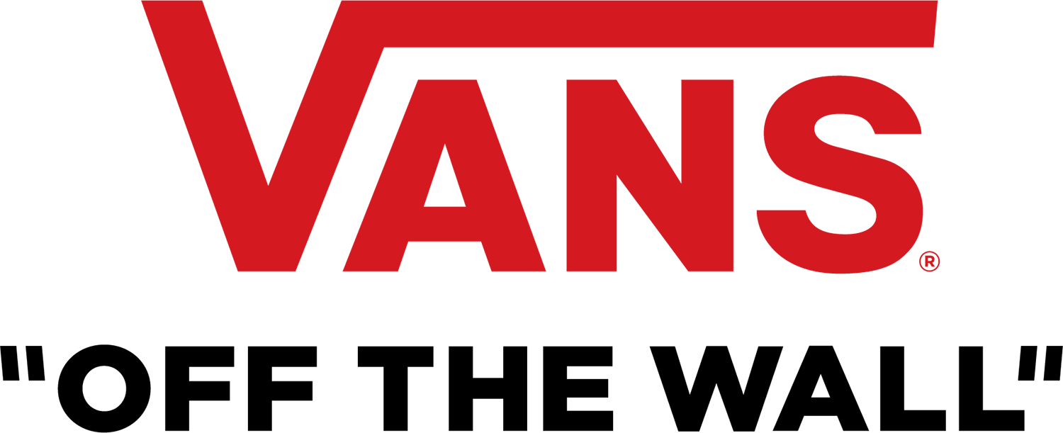 Red Vans Logo Black Background