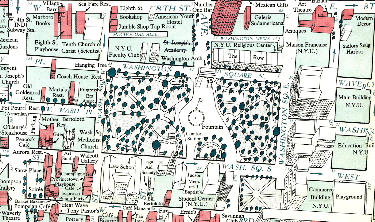 1961 Greenwich Village Map