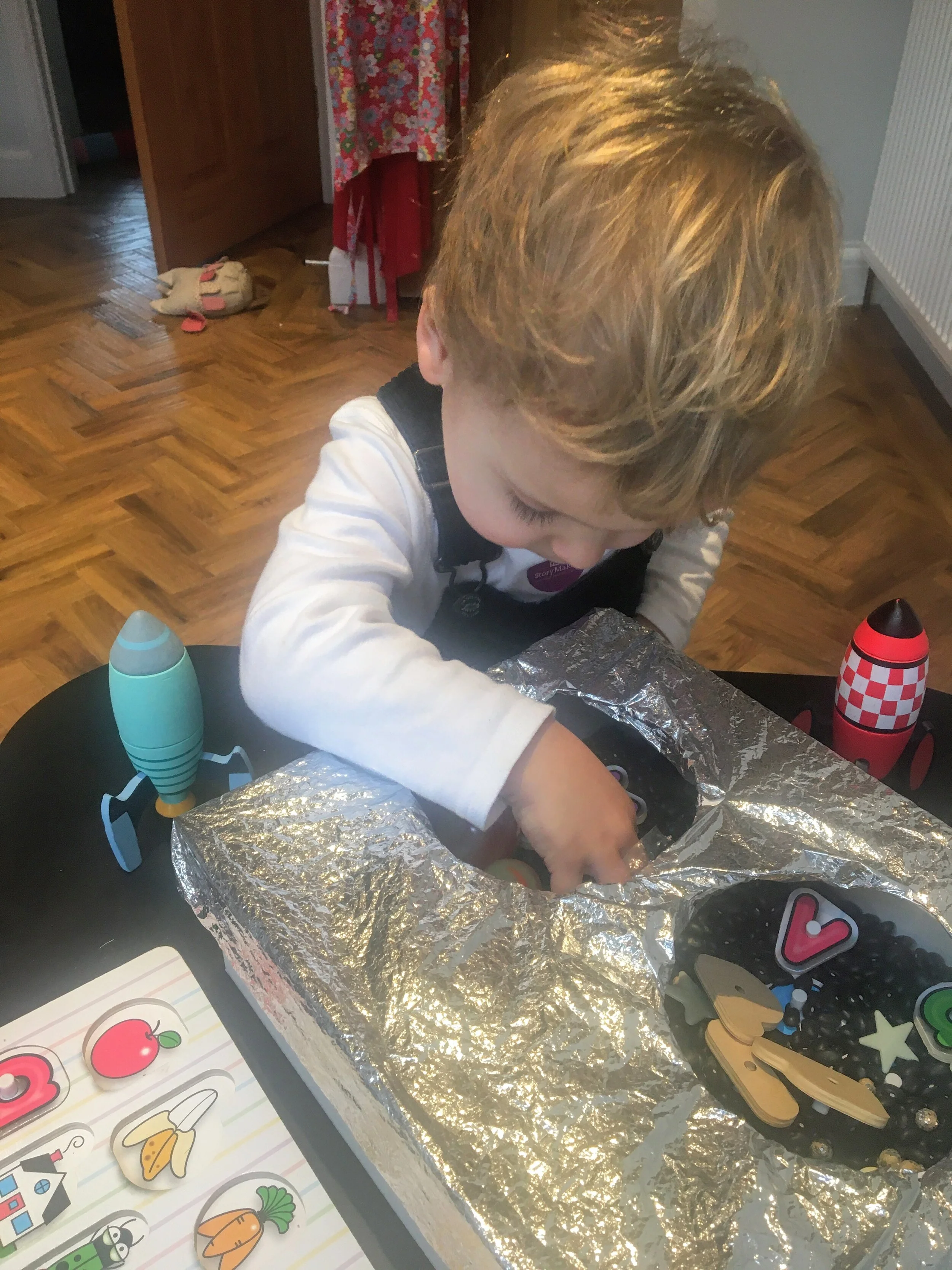 Creative And Sensory Activity For Phonics Space Exploration Little 