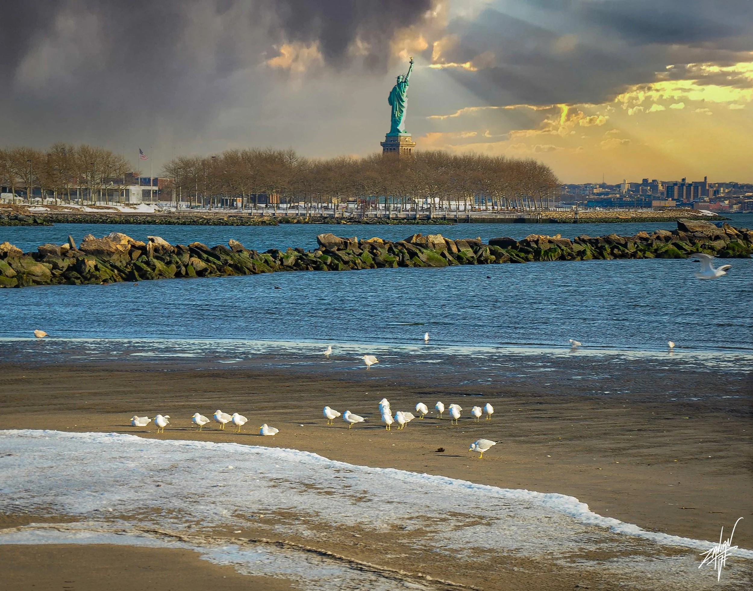 LIBERTY STATE PARK "SEASON OF WINTER" — GAIL ZAVIAN
