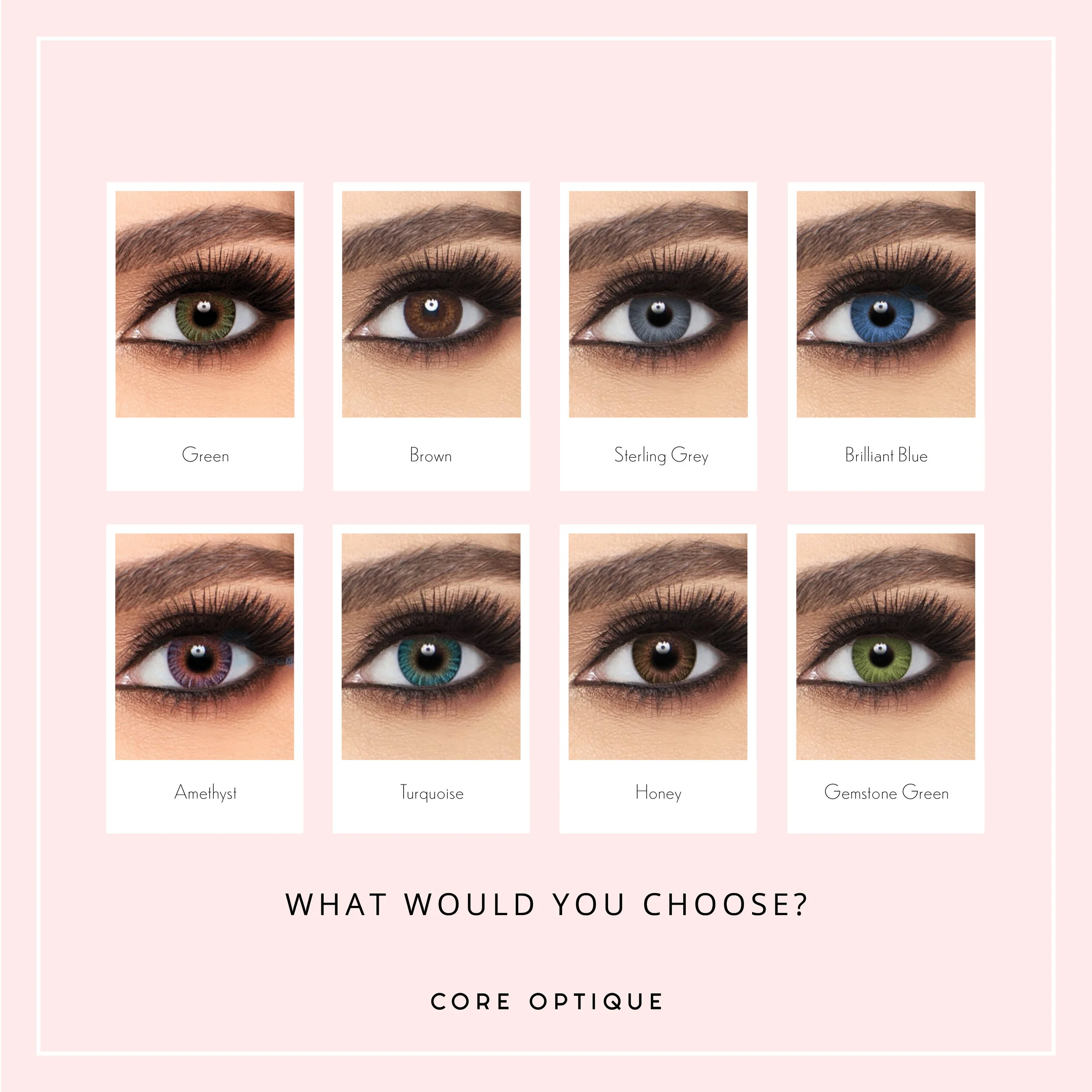 Contact Lens Colors Chart