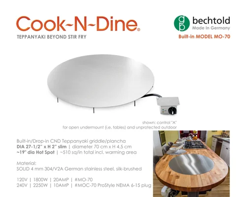 Elevate your cooking experience with a built-in Teppanyaki griddle ...