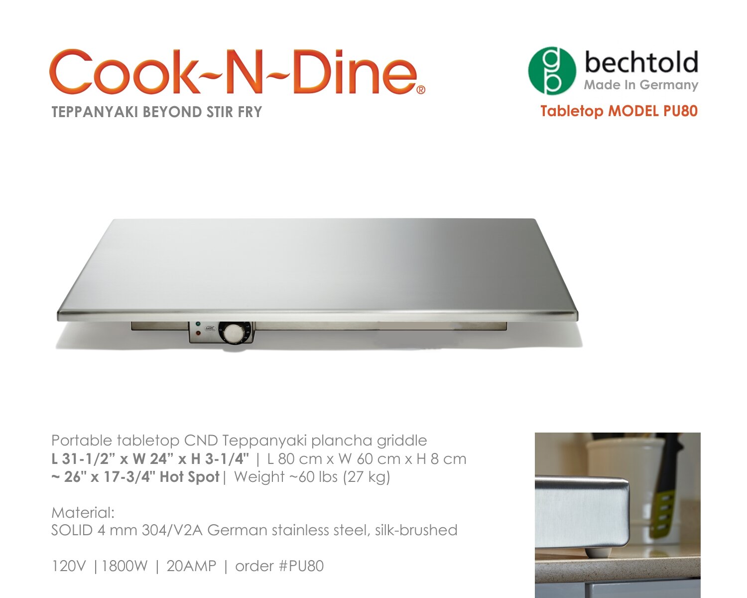 Elevate your cooking experience with a built-in Teppanyaki griddle ...