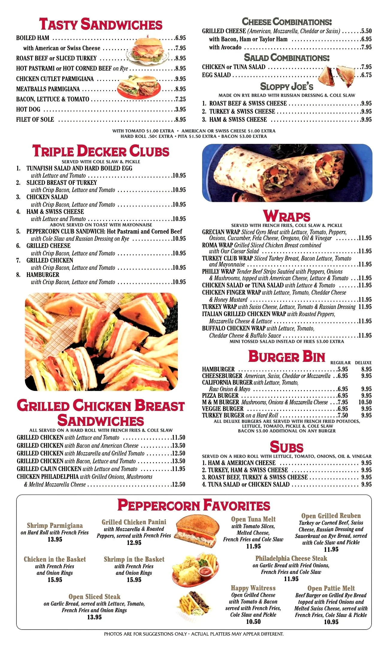 Menu — Summit Peppercorn Restaraunt