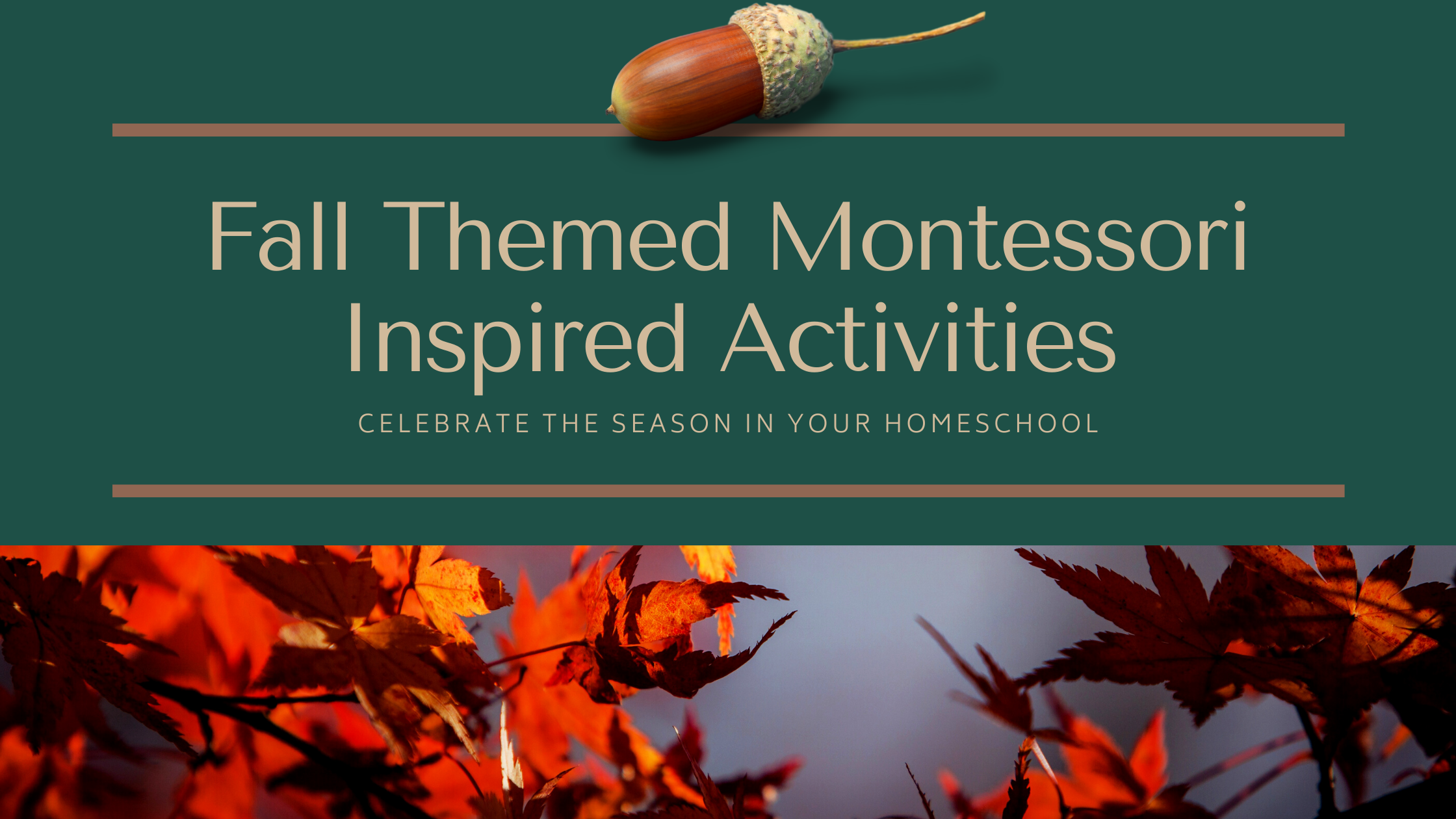 Fall Themed Montessori Inspired Activities Fluff Pieces