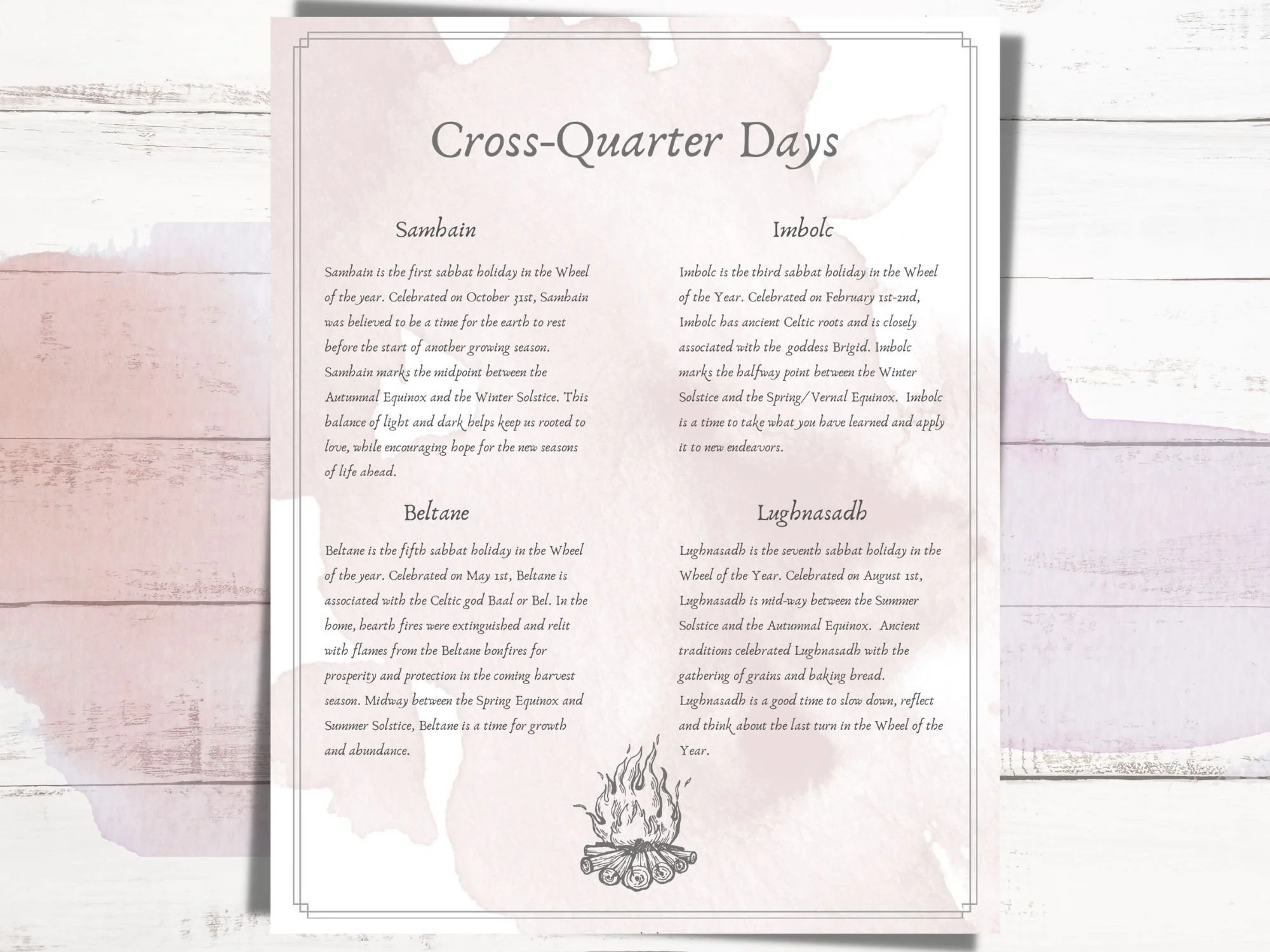 Cross-Quarter Days and The Wheel of the Year — Mabon House