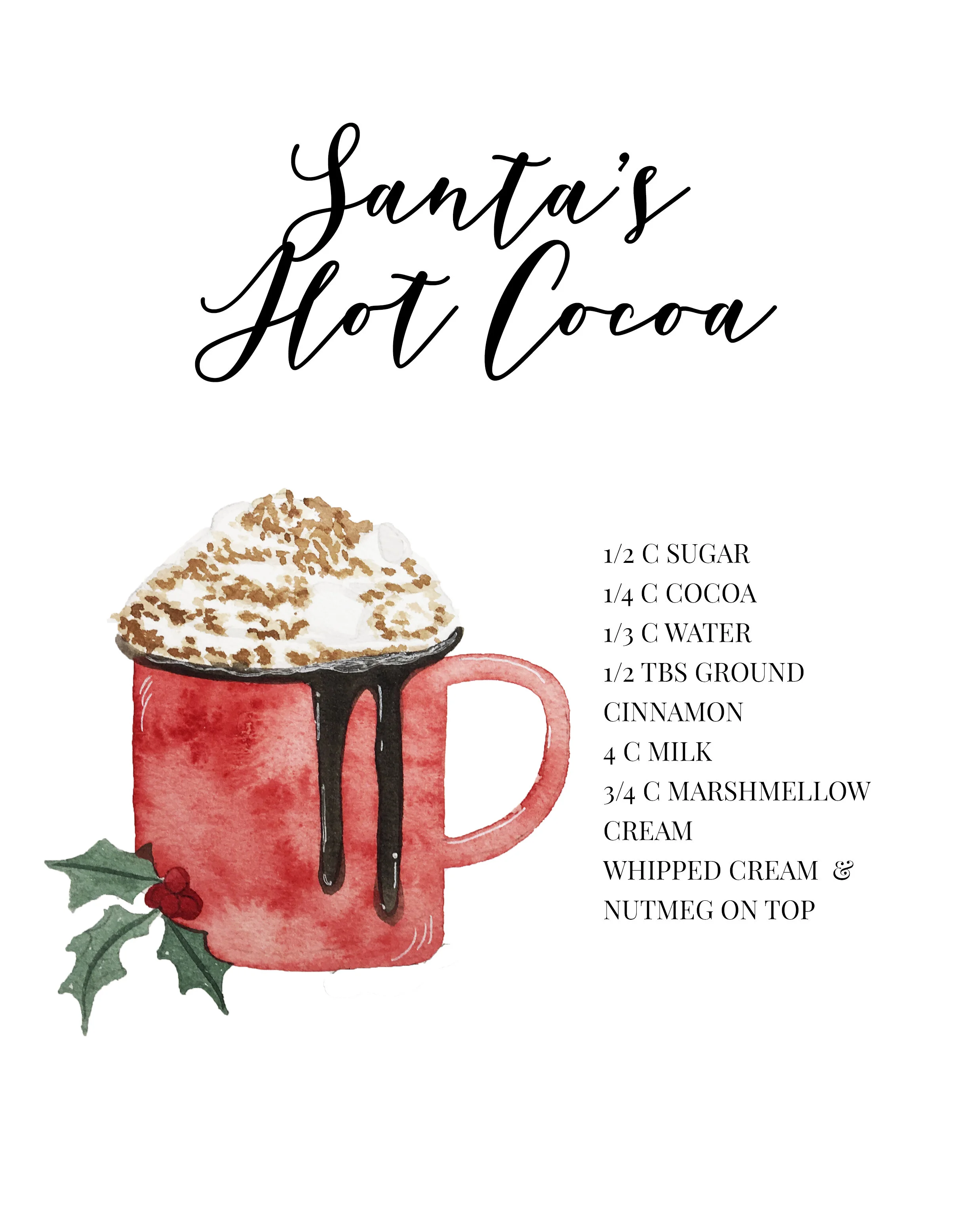 Watercolor Hot Chocolate