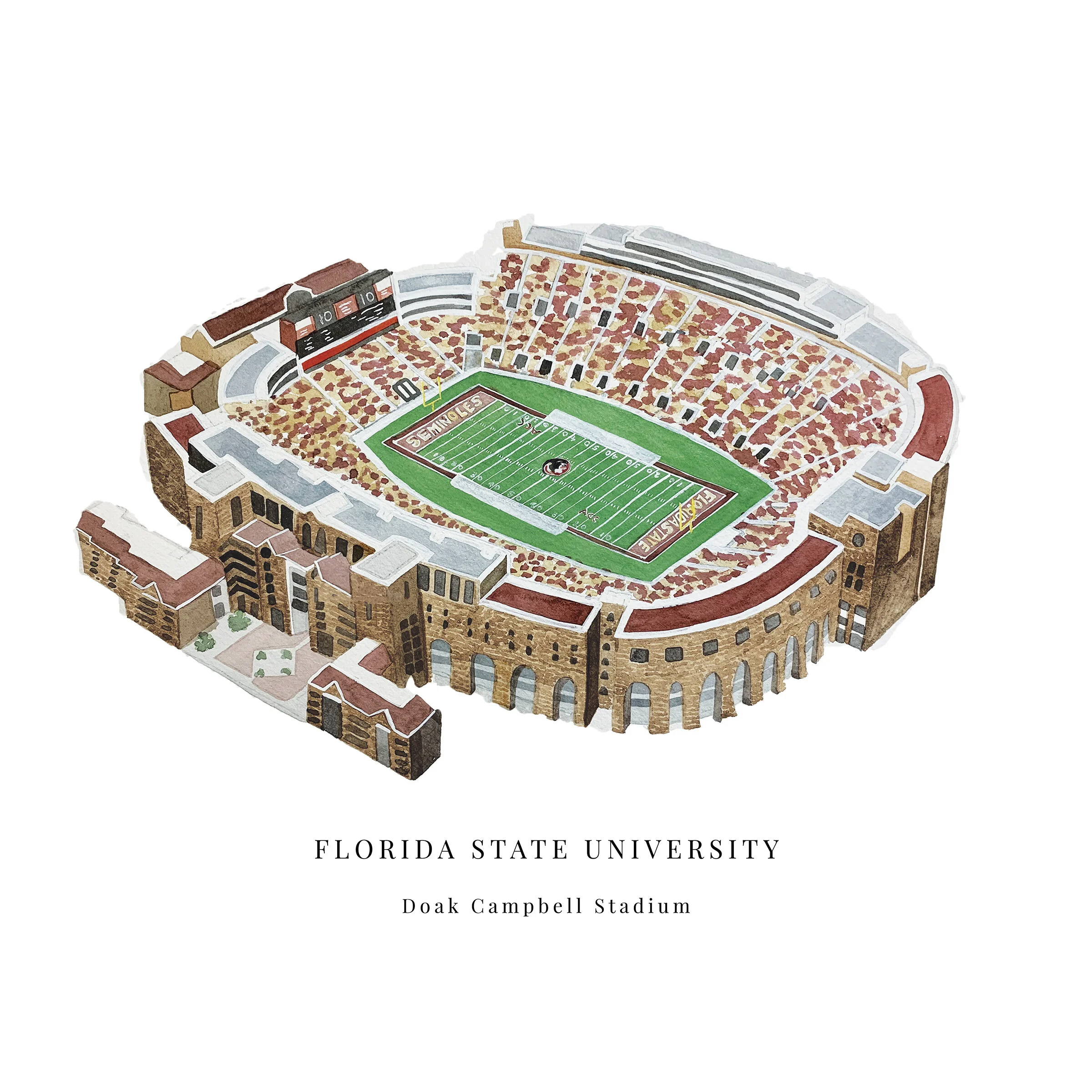 Doak Campbell Football Stadium Florida State University Art Print ...