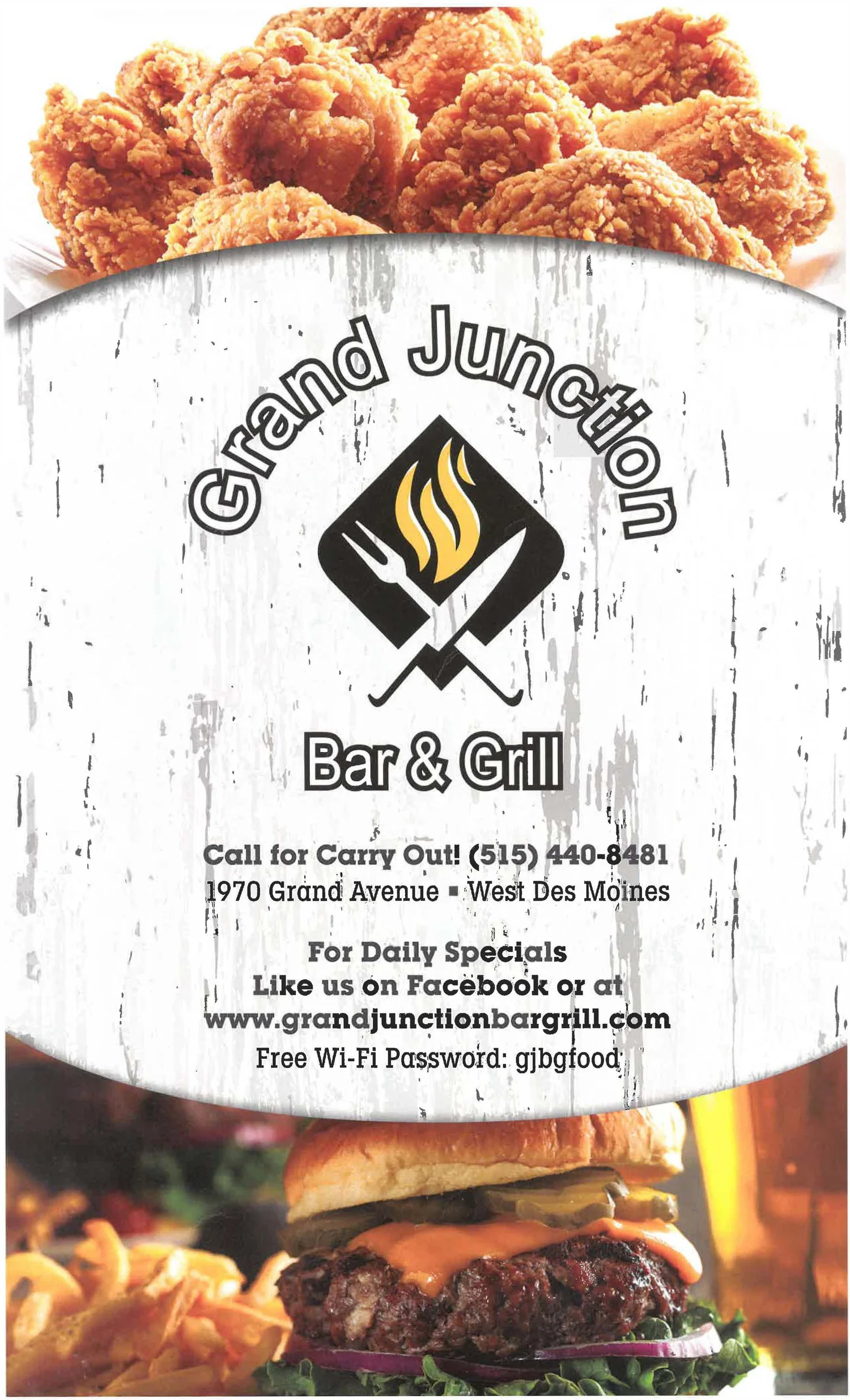 Menu — Grand Junction Bar and Grill