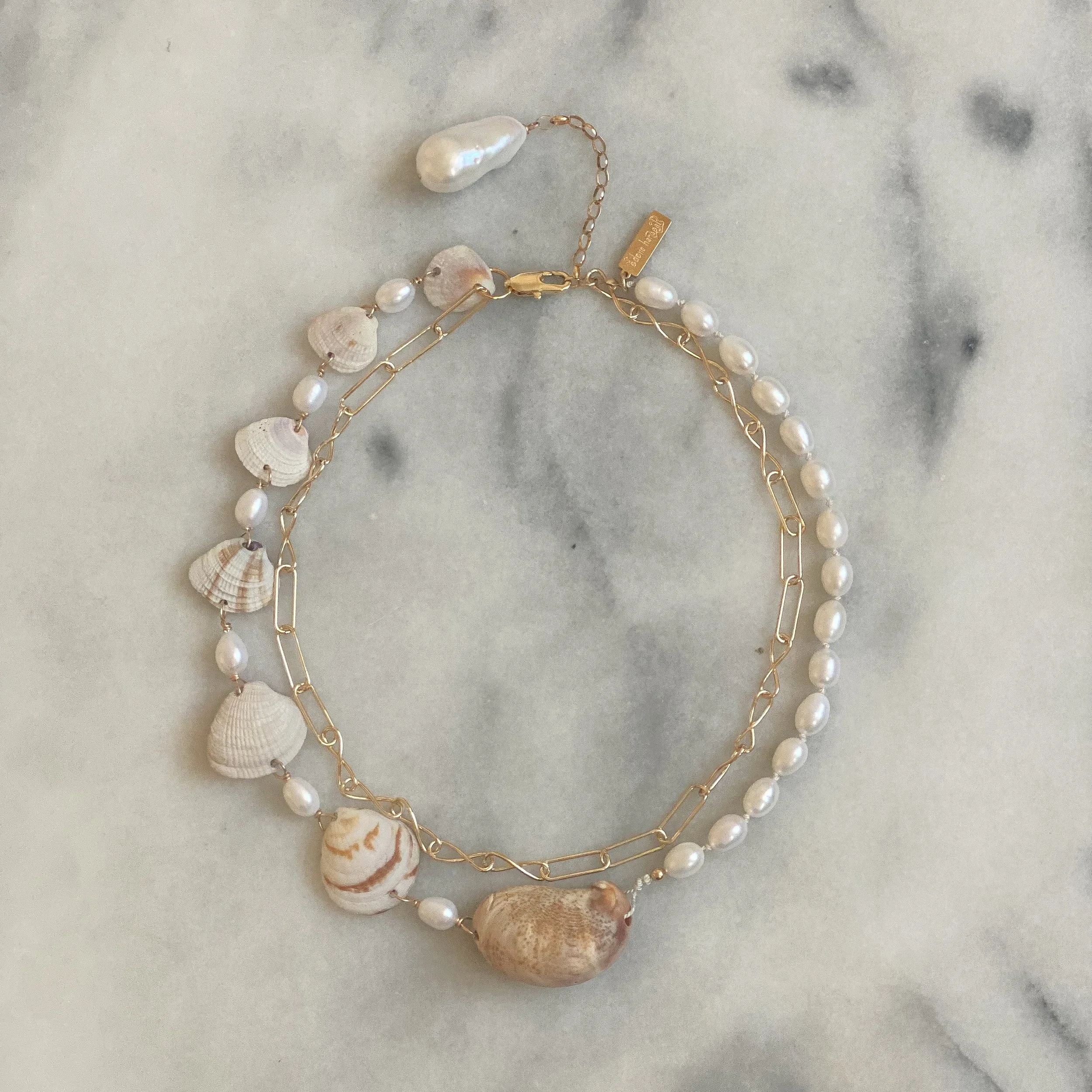 full of grace pearl rosary necklace — eden's harvest