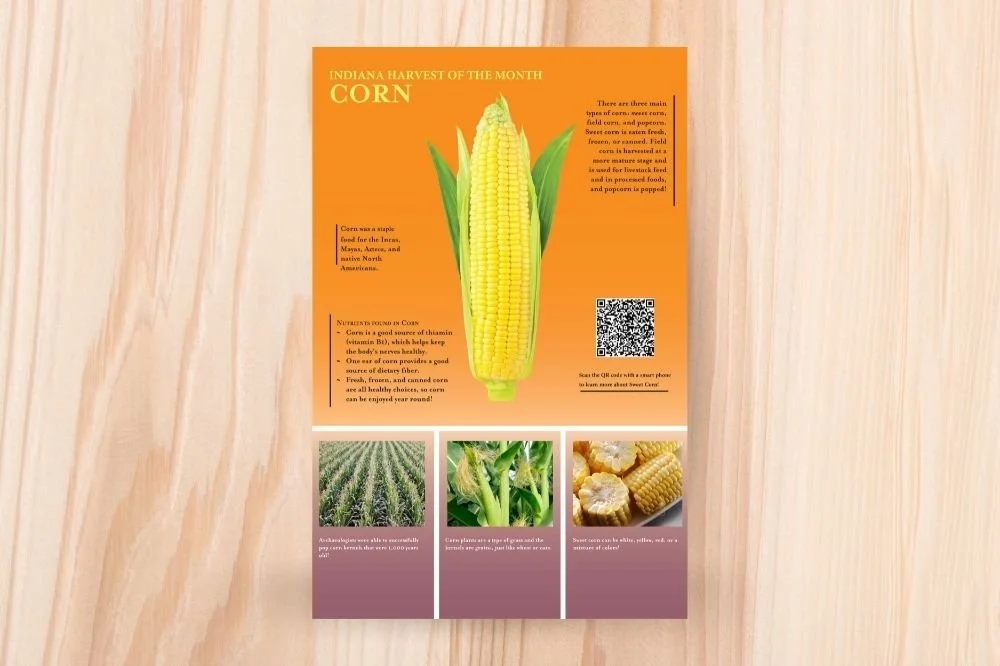 Large-Format Poster: Corn ・ Indiana Grown for Schools