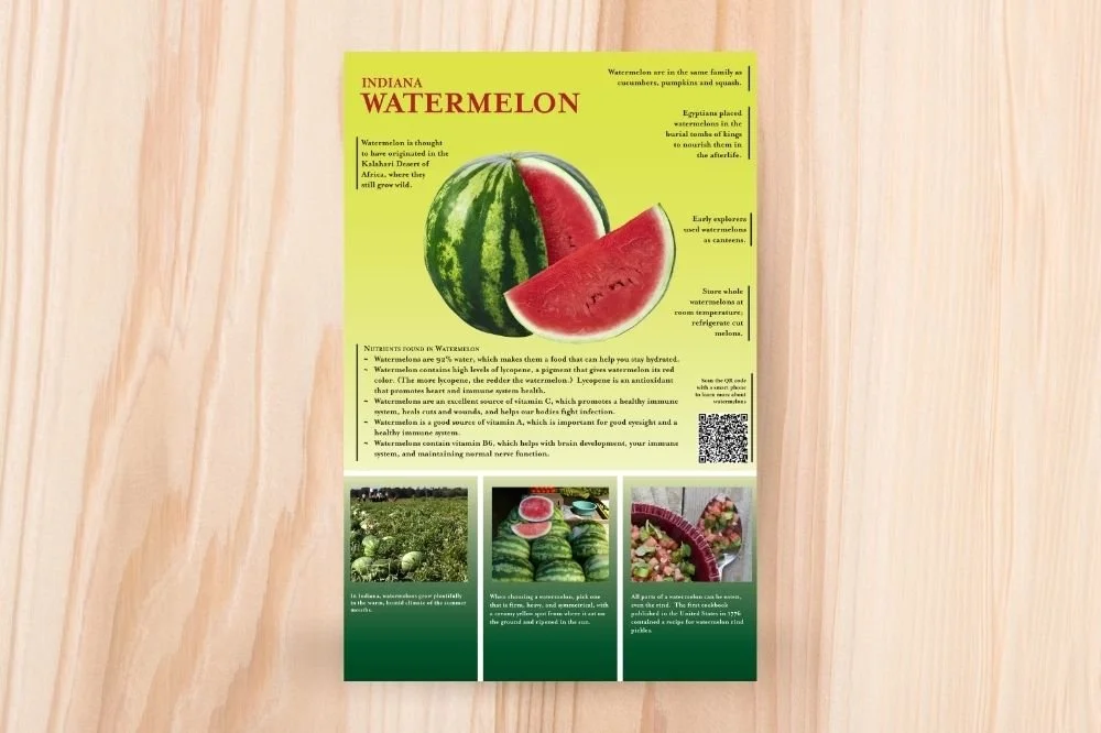 Large-Format Poster: Watermelon ・ Indiana Grown for Schools