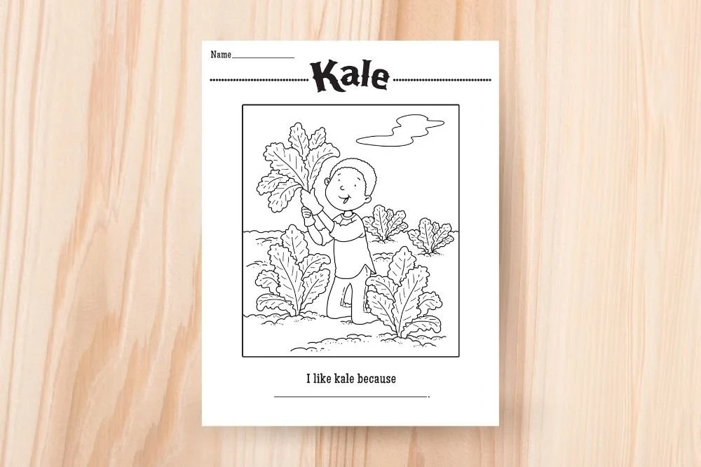 Coloring Page: Kale ・ Indiana Grown for Schools