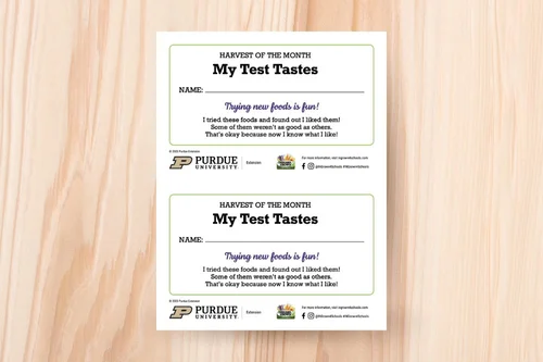 Taste Test Booklet ・ Indiana Grown for Schools