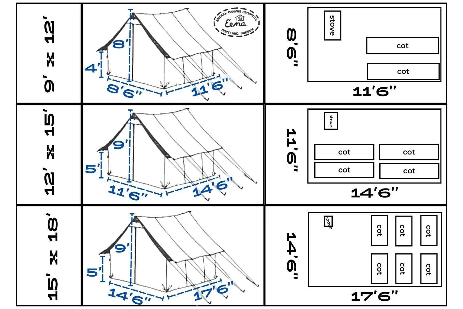Shop Canvas Wall Tents | USA Made — Beckel Canvas Products