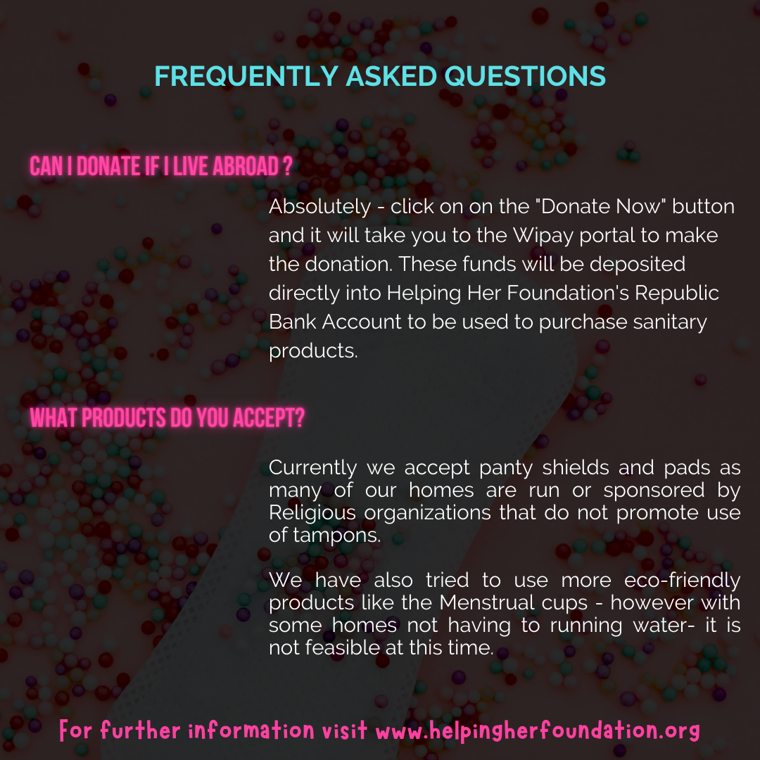 NATIONAL PAD DRIVE — Helping Her Foundation