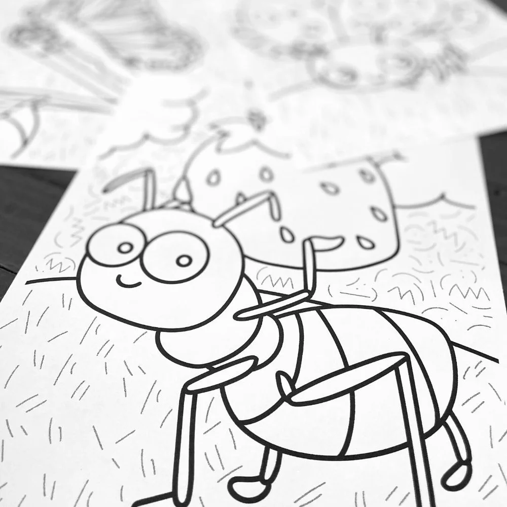 Bug Cartoon Coloring Pages