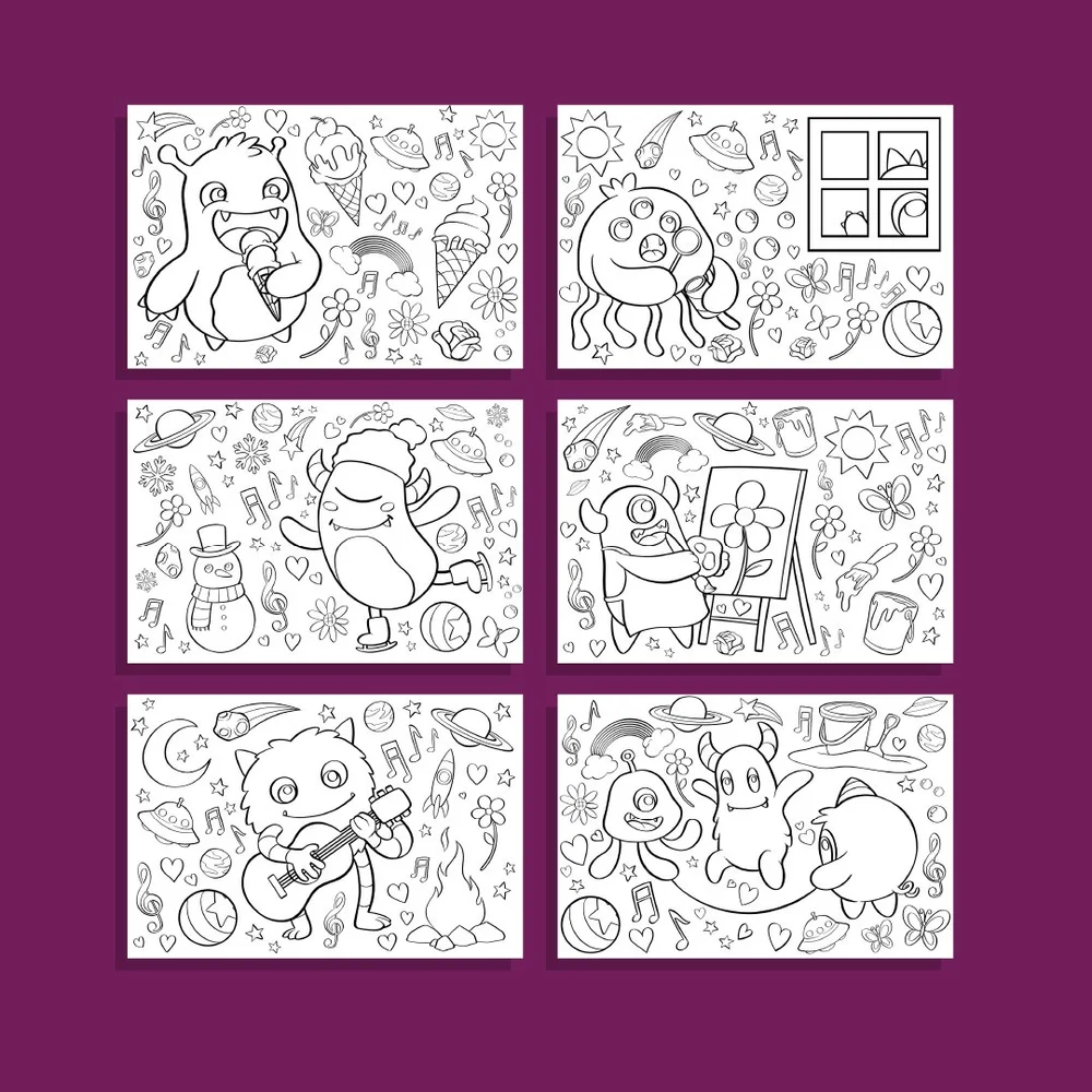 Cute Monsters Coloring Pages
