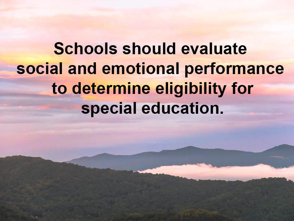 The Social/Emotional Component of Special Education Eligibility — Make ...