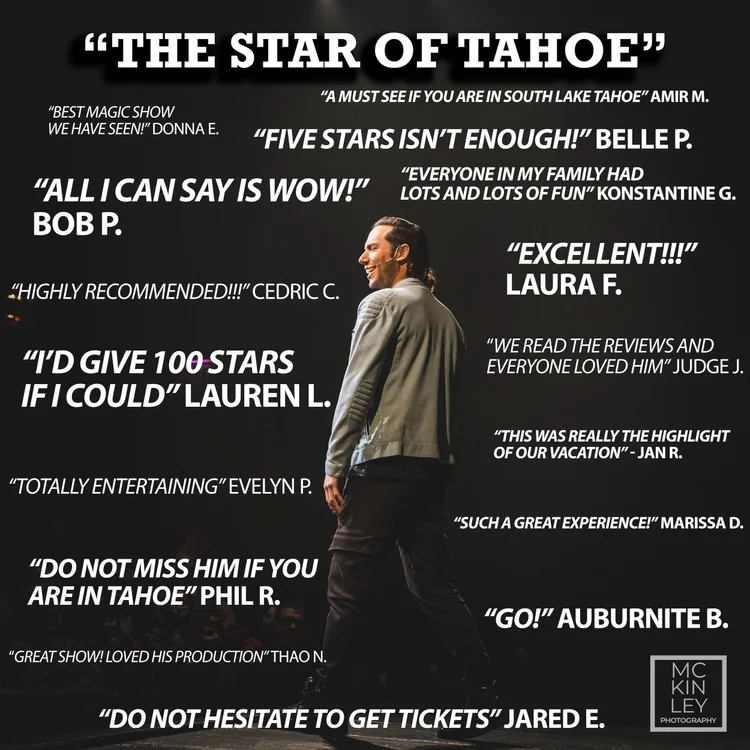Alex Ramon Lake Tahoe Shows Magic and Entertainment